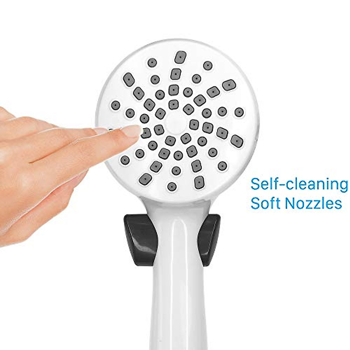 Awelife RV Outdoor Shower Exterior Shower Box Kit Coiled Hose for RV, Camper, Van, Travel Trailer, Motorhome and Boat, White