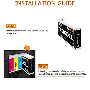 Run Star 1 Pack 786XL Black Remanufactured Ink Cartridge Replacement for Epson 786XL T786XL use for Epson Workforce Pro WF-4630 WF-5620 WF-5110 WF-4640 WF-5690 WF-5190 Printer (1 Black)