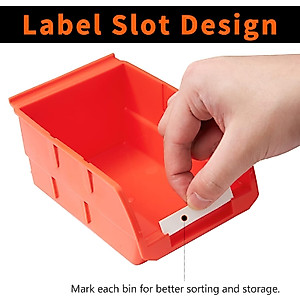 NETWAL 8 Storage Bins, Wall Mount Garage Rack, Parts &Tool Organizers and Storage Screws and Bolts