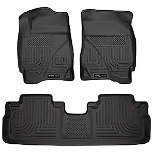 Husky Liners Weatherbeater Floor Mats | Fits 2009 - 2012 Ford Escape, 2009 - 2011 Mazda Tribute/Mercury Mariner | Front & 2nd Row, 3-pc Black - 98351