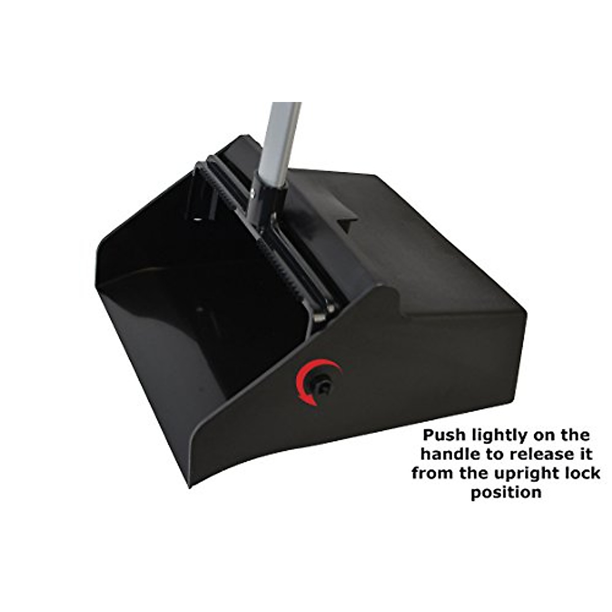 Janico 1085 Commercial Lobby Dustpan Upright, Aluminum Handle, 37” Length, Black