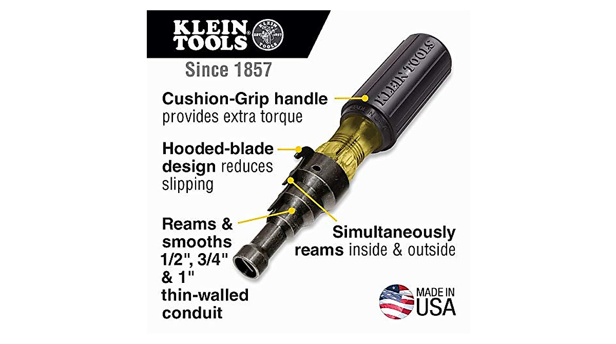 Klein Tools Screwdriver & Conduit Reamer - Made in USA