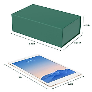 MOZRRO Gift Box with Lids, 9.85 x 5.95 x 3.15 In Magnetic Closure Collapsible Gift Boxes for Gift Packaging, Gift Box for Christmas,Mothers Day,Fathers Day,Graduations,Weddings,Birthdays Gifts