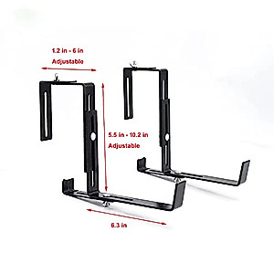 Planter Box Bracket Set,Adjustable Flower Box Brackets for Patio Garden Fence Pergola Balcony