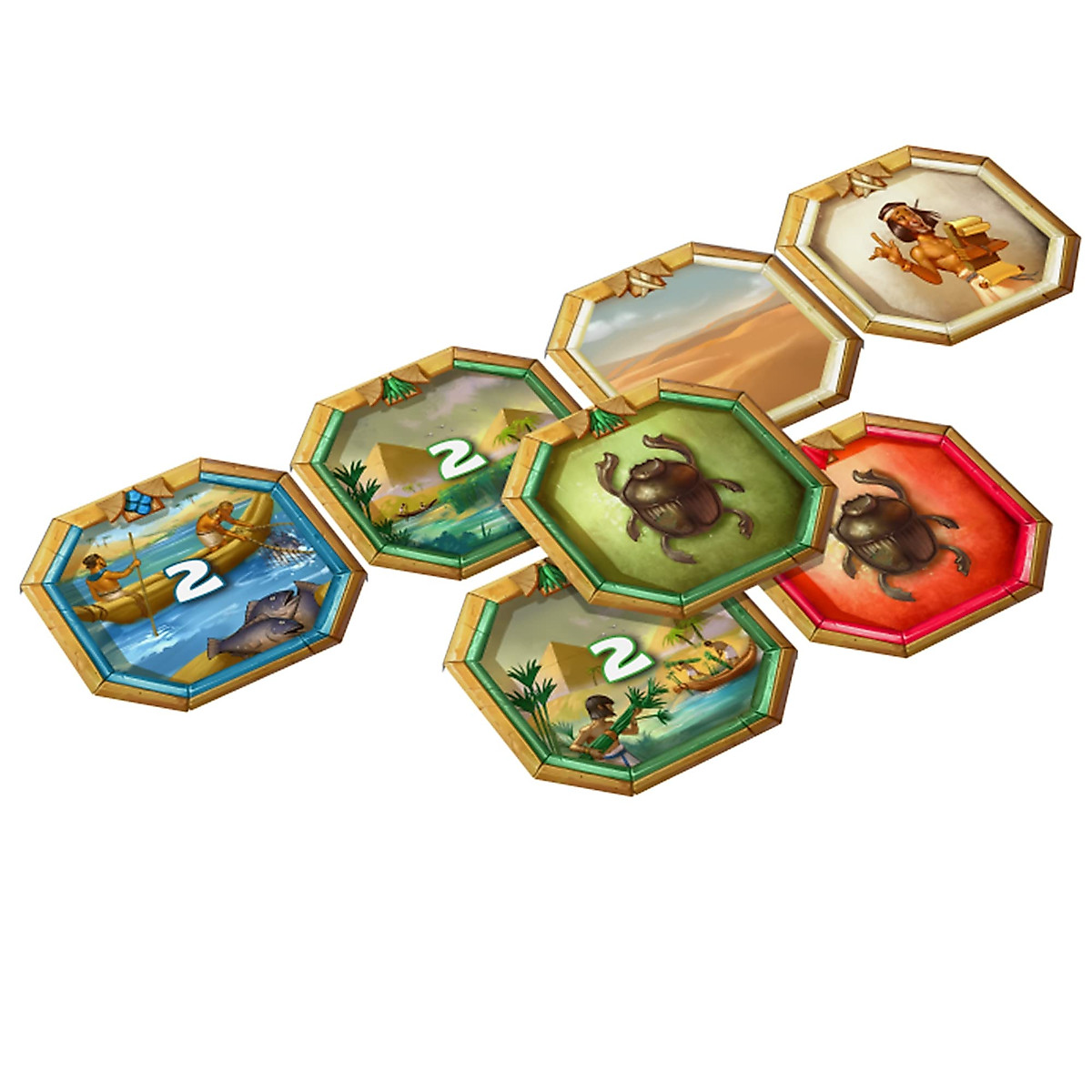 Ankh'or Board Game - Ancient Egyptian Marketplace and Building Strategy Game, Fun Family Game for Kids & Adults, Ages 8+, 2 Players, 30 Minute Playtime, Made by Space Cowboys