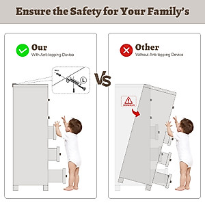 HEGGOOE 7 Drawers Dresser Chests for Bedroom, Wood Rustic Tall Chest of Drawers, Dressers Organizer for Bedroom, TV Stand Storage Chest with Antique Handles for Living Room, Hallway, Entryway