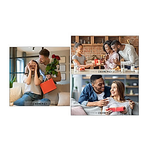 Central Diamond Center Double Oval Dancing Gemstone Necklace, 925 Sterling Silver & Pure Brilliance Zirconia - Platinum Plated