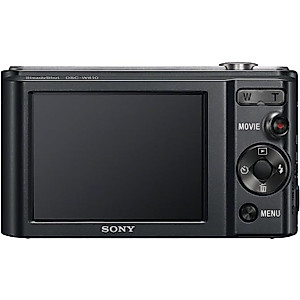 Sony Cyber-Shot DSC-W810 Digital Camera (Black) (DSC-W810/B) + 2 x NP-BN1 Battery + 2 x 64GB Card + Corel Photo Software + Case + Charger + Card Reader + Flex Tripod + Cleaning Kit + More (Renewed)