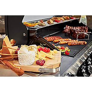 Rosle 15033 Cutting Board with Stainless Steel Handle, Wood, Natural, 48 x 32 x 3 cm