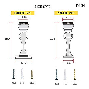 CG PLUS Magnetic Door Stop , Stainless Steel, Magnetic Door Catch, Door Holder, Door Stops, Wall Mounted, Floor Mounted, Door Banging Prevention (Small x 2pack, Satin Nickel)