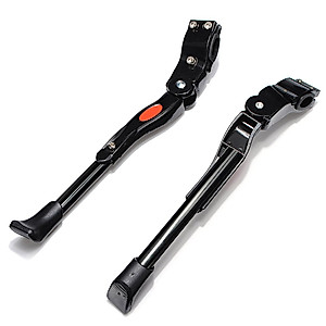 Yakamoz Adjustable Bike Kickstand - Durable Non-Slip Bicycle Kickstand Bike Stand for Road Mountain City Bikes - Black