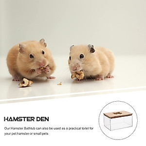 balacoo Hamster Bathroom Small Hamster Bathtub Household Hamster Bathtub Transparent Hamster Bathtub Wear- Bathtub Small Pet Supplies Reusable Hamster Bathtub Cage Hamster Bathtub