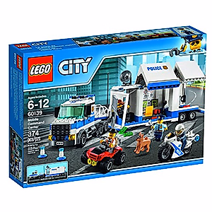 LEGO City Police Mobile Command Center Truck 60139 Building Toy, Action Cop Motorbike and ATV Play Set for Boys and Girls Aged 6 to 12 (374 Pieces)