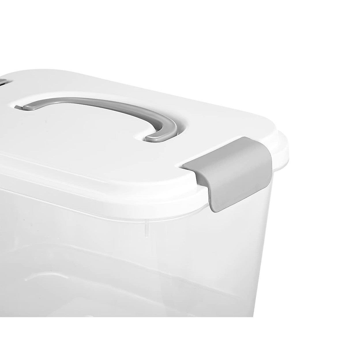 YYXB 8 Pack Clear Latch Box/Bins with Handle and Lid, Plastic Stackable Latching Box for Storage, Multi-Purpose, 5Litre/5.5 Quart