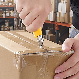 DIYSELF 4 Pack Box Cutter Retractable, Utility Knife Heavy Duty, Box Cutters for Home, Warehouse, Box Opener, Box Knife, Extra 10 Sk5 Blades, Razor Knife, Exacto Knife, Box Cutter Knife