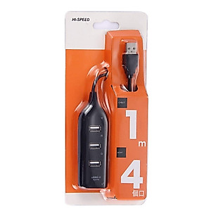 JSANSUI Distributor hub 4 Ports USB 2.0 HUB, Cable Length: 30cm(Black), Excellent Workmanship (Color : Black)