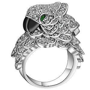 Ginger Lyne Collection Polly Cockatoo Bird Lover Ring Size 12