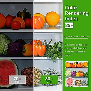 BOGDA Refrigerator Light Bulb KEI D34L Refrigerator Bulb LED Light Bulb Replacement Fit for Frigidaire Kenmore-2 Packs (3.5W 85V-265V E27 5000K White Light)