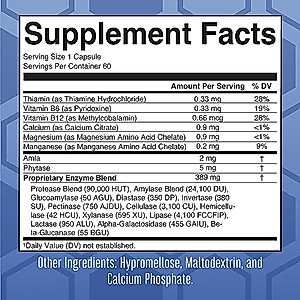 MaryRuth Organics Ultra Digestive Enzymes Capsules | Up to 2 Month Supply | Supplement for Gut Health Support | Digestion & Immune Support with Amylase | Lipase & Lactase | Vegan | 60 Count