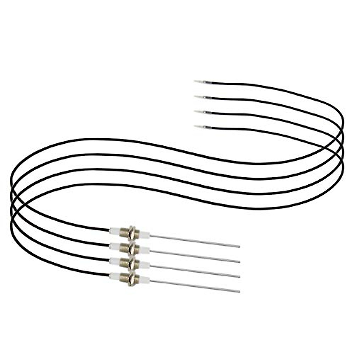 MCAMPAS Set of 4 PCS Spark Igniter with M10x1 Threaded Universal Ceramic Electrode Ignition Plug Wire 36", Fit for Gas Fireplace & Oven & Heater & Kitchen Igniter…