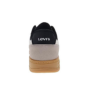 Levi's Mens Drive Lo 2 Vegan Leather Casual Lace Up Sneaker Shoe, Winter White/Gum, 12 M