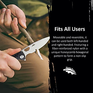 Honey Badger Drop Point Pocket Knife - 3.19" Folding Pocket Tactical Knife for Women & Men, Drop Point Blade Camping Knife, Stainless Steel Pocket Knife for Utility Work (Black, 8Cr13Mov, 3.19"/81mm)
