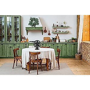 Good Housekeeping 92603 12" Retro Table Fan in Matte Black