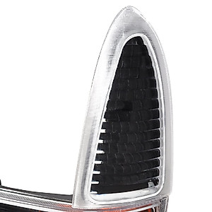 SPEC-D TUNING Black Housing Clear Lens Bumper Corner Lights Compatible with 1999-2004 Ford F250 F350 F450 F550, 2000-2005 Excursion, L+R Pair Assembly