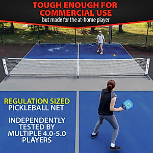 ANYTHING SPORTS Deluxe Heavy Duty Pickleball Net with Wheels 2.0