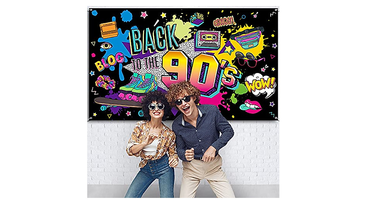 Irenare 90s Backdrop for Themed Parties & Photography