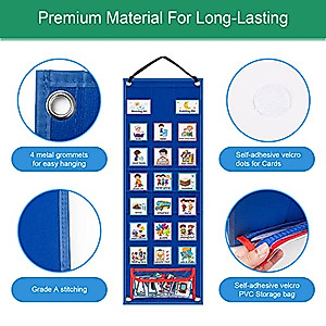 KIKIGOAL Kids Visual Schedule Calendar Chart, 2 in 1 Autism Daily Chore Routine Chart With 70 Cards Autism Learning Materials Kids Visual Behavioral Tool Wall Planner for Home School