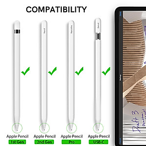 Delidigi Pencil Tips for Apple Pencil 2nd 1st Gen, Apple Pencil Pro & USB-C, Upgraded Metal Wear-Resistant Pen Like Tips, Fine Point Precise Control Tips for Apple Pencil