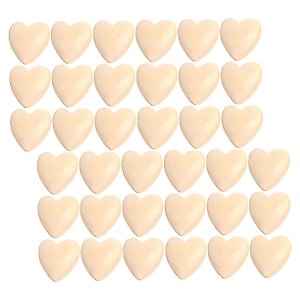 SHOWERORO 50pcs Wood Heart Beads Decoration Heart Shape DIY Bracelet Beads Valentine's Day Craft Materials