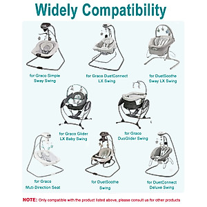 5V Swing Power Cord for Graco Simple Sway, DuoGlider, Glider LX/Elite/Premier/Petite LX, DuetSoothe, DuetConnect LX, Duet Sweetpeace, for Nova Baby Swing Replacement Charger Adapter