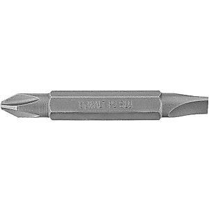 DEWALT DW2024 #2 Philips and #8 Slotted Double Ended Screwdriver Bit,Silver metallic