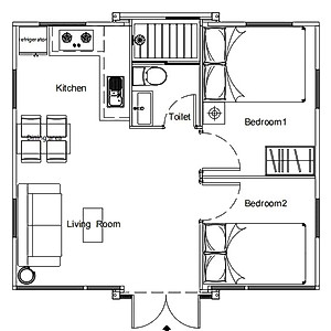 Urvil Enterprises, Expandable Tiny Villa 20FT&40FT Steel Home for Family, Aluminium Windows