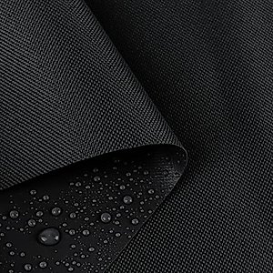 Waterproof Canvas Fabric,600 Denier Water Repellent Canvas Cordura Fabric for Outdoor/Indoor Project,Craft,DIY, Upholstery,Home Decor,Sunbrella, Awning,1yard/36"x60",Sold by The Yard,Black