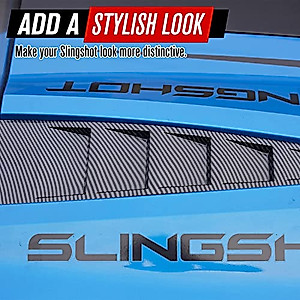 A & UTV PRO Center Hood Vent Accent for 2017-2023 Polaris Slingshot SLR S GT R, Carbon Fiber Style Turbo Hood Panel Trim Exterior Accessories, Replace OEM # 5452300, 1PC