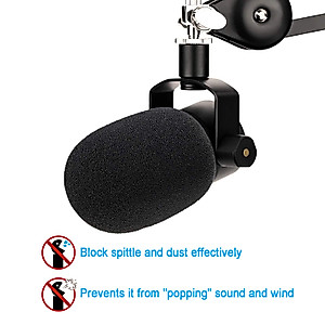 SUNMON PodMic Pop Filter Windscreen - Perfect Mic Foam Cover Compatible for Rode PodMic Microphone into Clean Sounding with No Wind Sounds