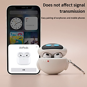Ahnspiceo Compatible with AirPods 3 Case Cover, 3D Cute Funny Anime Characters Design Case Compatible with AirPods 3rd Generation Case 2021,for Women Men AirPods 3rd (Eva)
