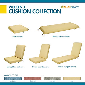 Duck Covers Weekend Water-Resistant Outdoor Bench Cushion, 54 x 18 x 3 Inch, Straw, Patio Furniture Cushions