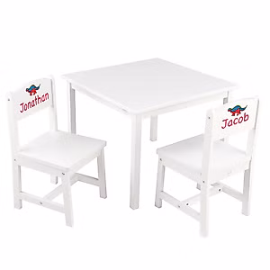 KidKraft Wooden Aspen Table & 2 Chair Set, Children's Furniture, White