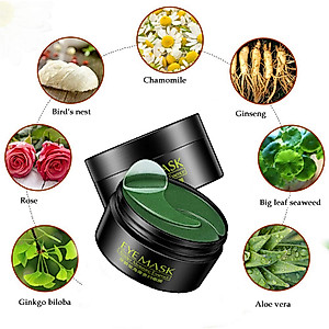 SANITRO Collagen Eye Gel Pads, Green Tea Under Eye Patches, Firming Eye Mask, 30 Pairs Collagen Eye for Eye Moisturizing, Dark Circles, Wrinkles, Fine Lines, Under Eye Bags