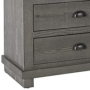 Progressive Furniture Willow Nightstand, Distressed Dark Gray