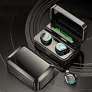 Wireless Bluetooth Headphones, HiFi Stereo Sound & Noise Reduction, Waterproof Digital Display Touch-Control Bluetooth 5.2 Earbuds, for Sport, Gaming