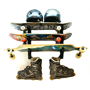 StoreYourBoard ABS Plastic Ski and Snowboard Storage Rack, Black, 20 in