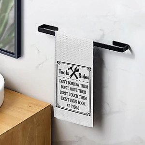 Knibeo Funny Kitchen Towels,Tools Rules Waffle Weave Kitchen Towels and Dishcloths,Hand Towels for Workshop Garage,Dish Towels Hand Towels for Kitchen,Kitchen Drying Towels 16 x 24 Inch