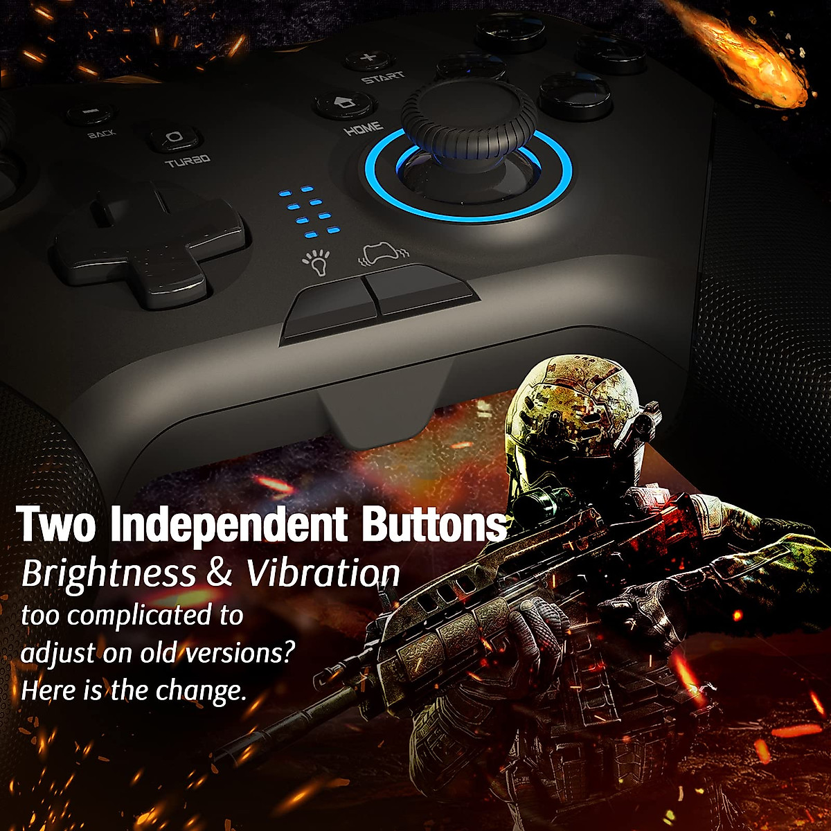 Wired Gaming Controller, PC Gamepad Joystick, Dual Vibration, Programmable Remap M1-M4, Game Console for Windows 7/8/10/ Laptop, TV Box, PS3, Android, Switch