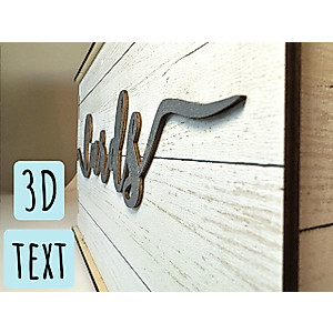 Wooden Wedding Card Box for Reception money Envelopes,Bridal & baby Showers, Graduations or engagements (Rustic White)