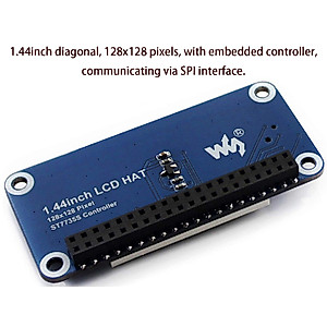 waveshare 1.44inch LCD Display HAT 128x128 Pixels SPI Interface for Raspberry Pi 2B/3B/3B+/Zero/Zero W with Examples for Raspberry Pi/Arduino/STM32